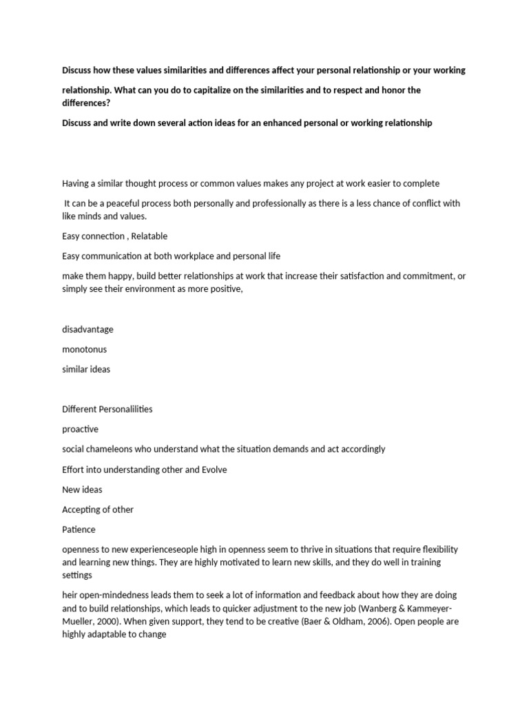Enhancing Relationships Through Values | PDF