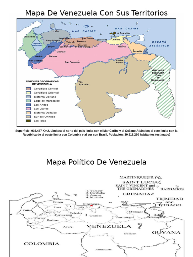 Mapa Político y Territorial de Venezuela | PDF
