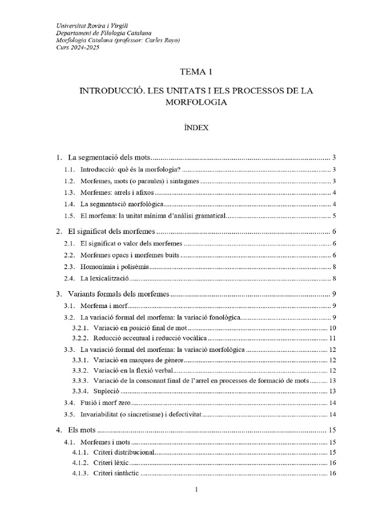Morfologia Tema1 (1) | PDF