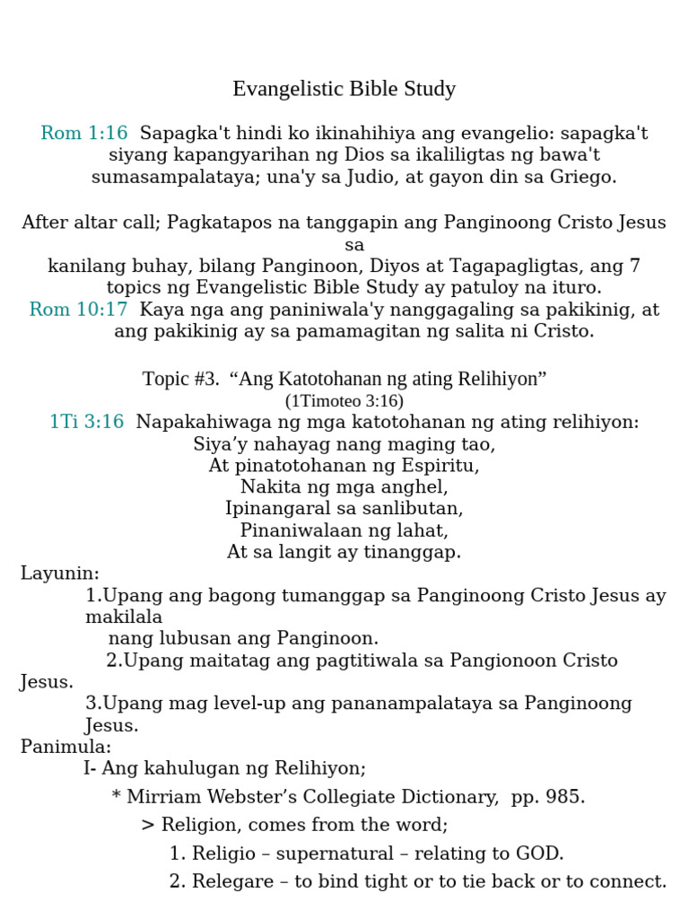 Topic-3.-Ang-Katotohanan-ng-Ating-Relihiyon. | PDF