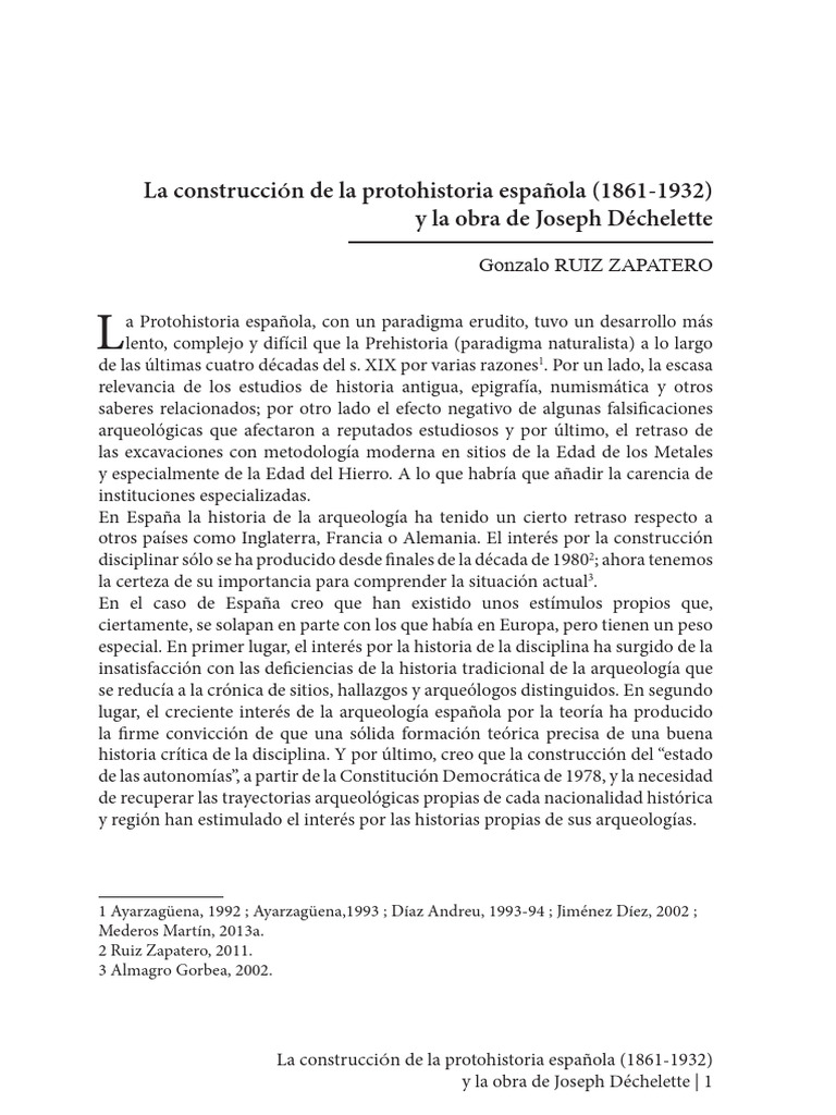 La ConstrucciOn de La Protohistoria Espa | PDF | Celtas | España