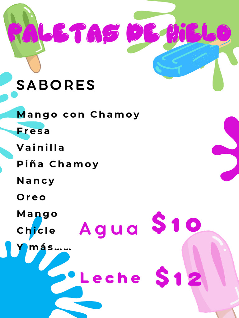 Mango con Chamoy Fresa Vainilla Piña Chamoy Nancy Oreo Mango | PDF