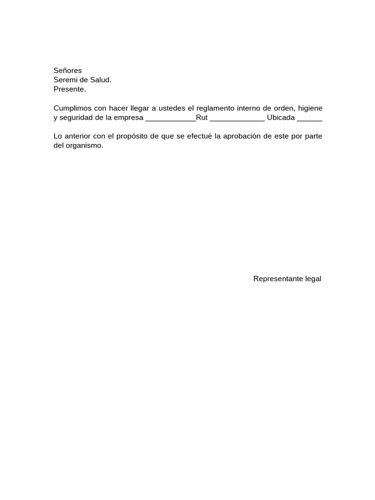 Carta Conductora Seremi | PDF