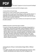 CDM Contingent Guidelines for Assemblies | PDF | Police | Arrest