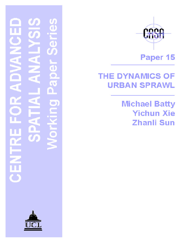 Urban Growth Dynamics and Sprawl Analysis | PDF | Urban Sprawl ...