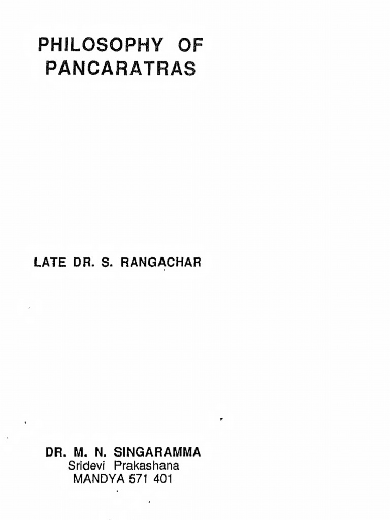 Philosophy of Pancharatra_text | PDF | Tantra | Hindu Philosophy