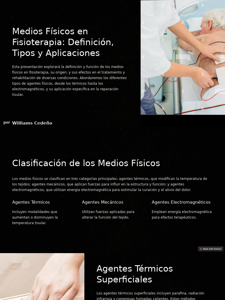 Medios Fisicos en Fisioterapia Definicion Tipos y Aplicaciones | PDF | Ultrasonido | Dolor