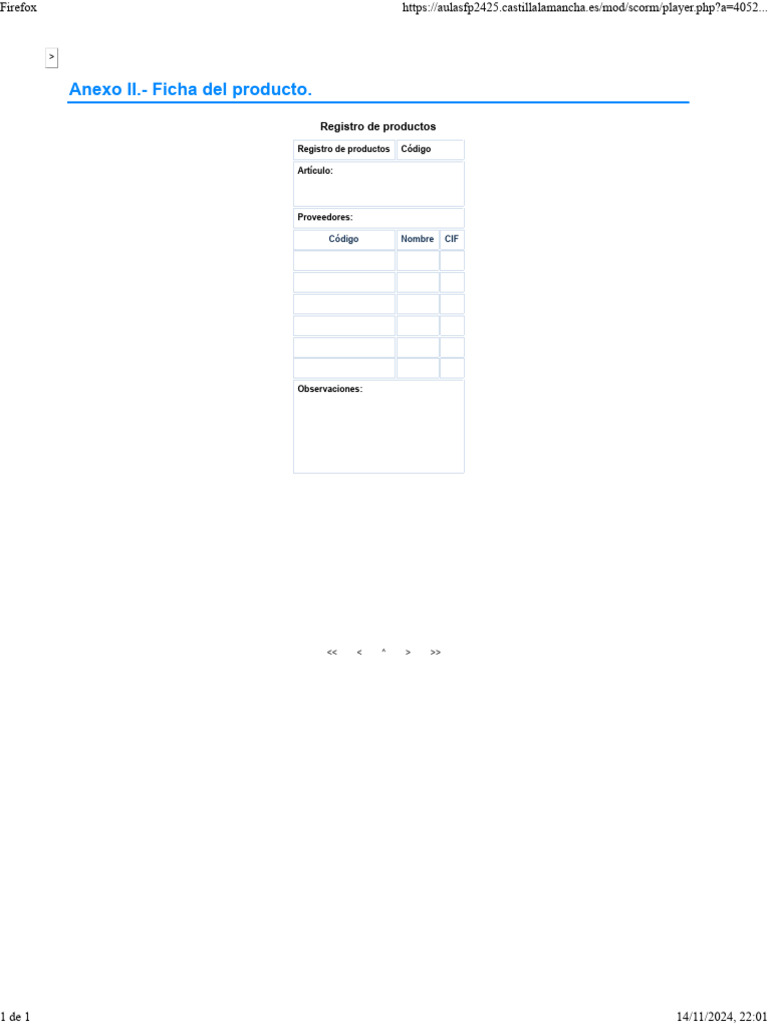 Ficha Del Producto | PDF