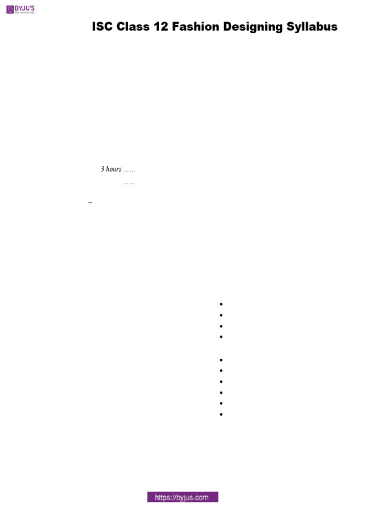 ISC-Class-12-Fashion-Designing-Syllabus 2025 | PDF | Spinning (Textiles ...