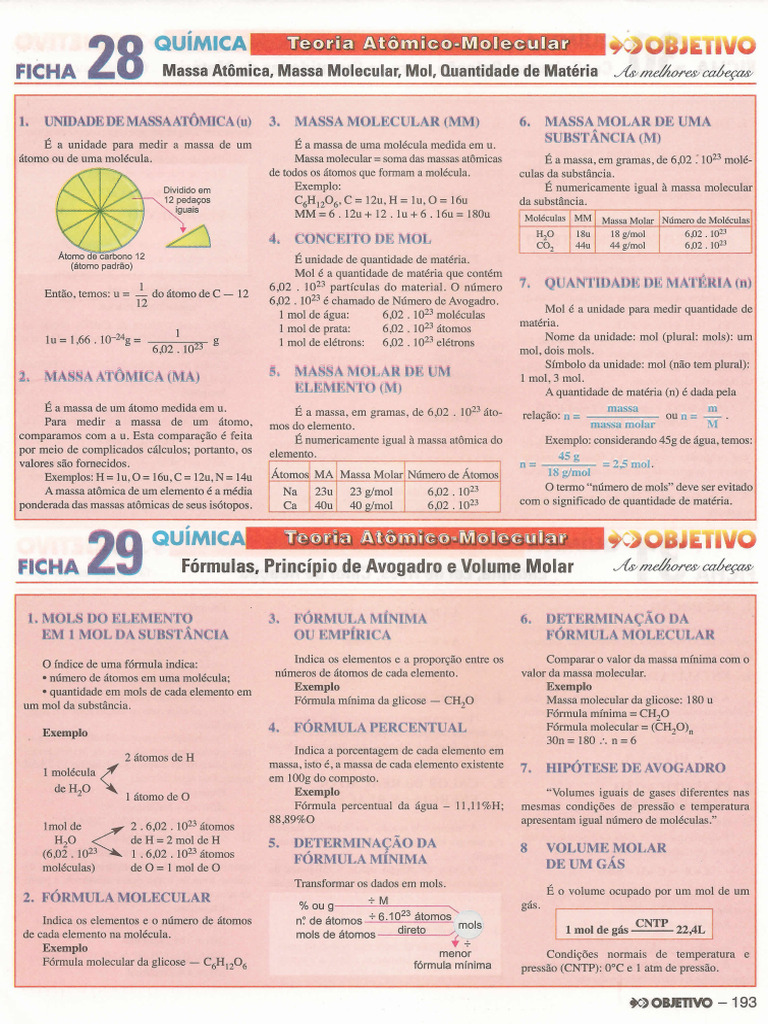 Fichas-Resumo V1 de QUÍMICA (13) | PDF
