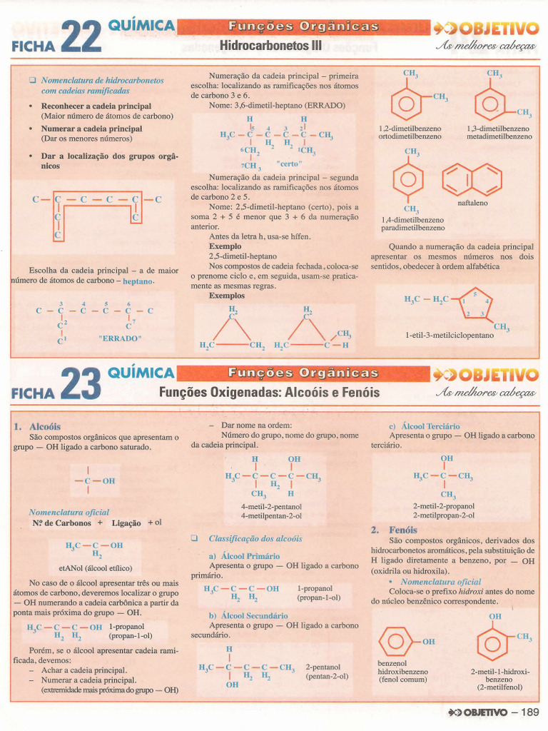 Fichas-Resumo V1 de QUÍMICA | PDF