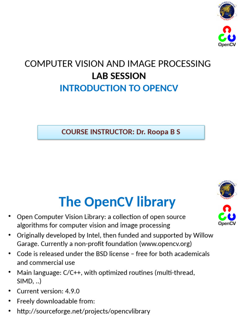 OPENCV lab1 | PDF | Computer Programming | Image Processing