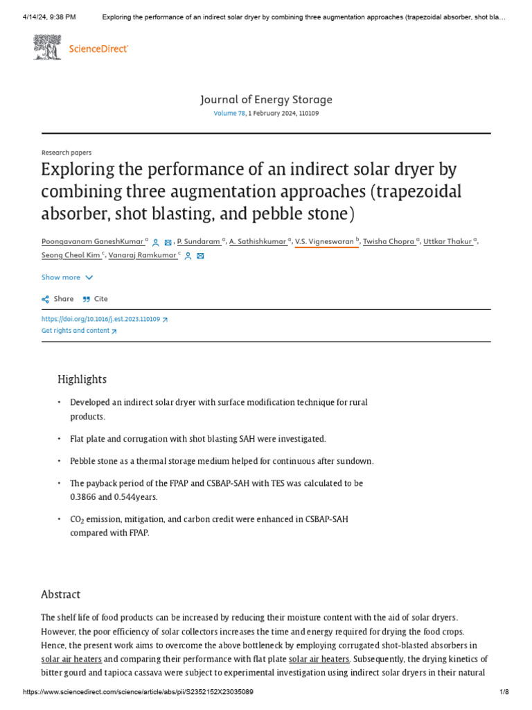 Exploring The Performance of An Indirect Solar Dryer by Combining Three ...