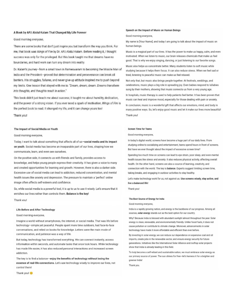 Sppech English | PDF