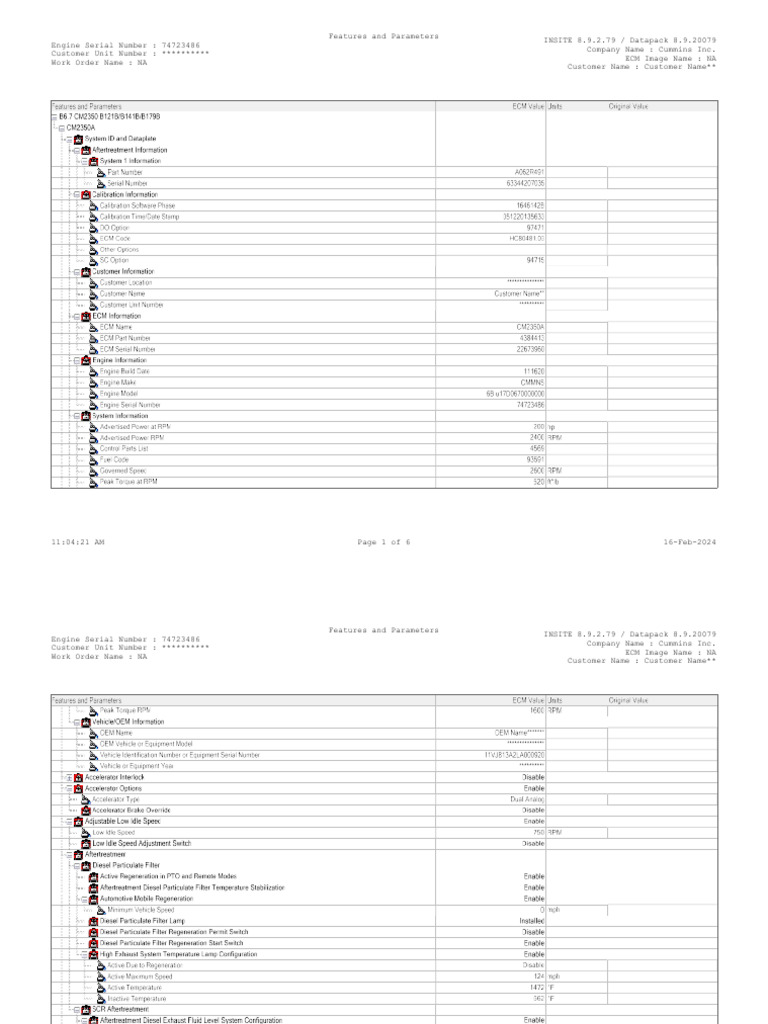 Cummins Engine Serial Number Report | PDF