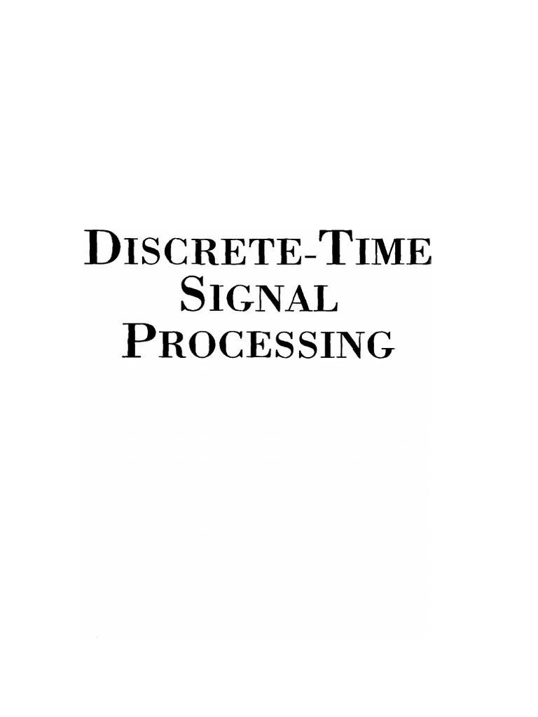 Oppenheim - Discrete-Time Signal Processing | PDF