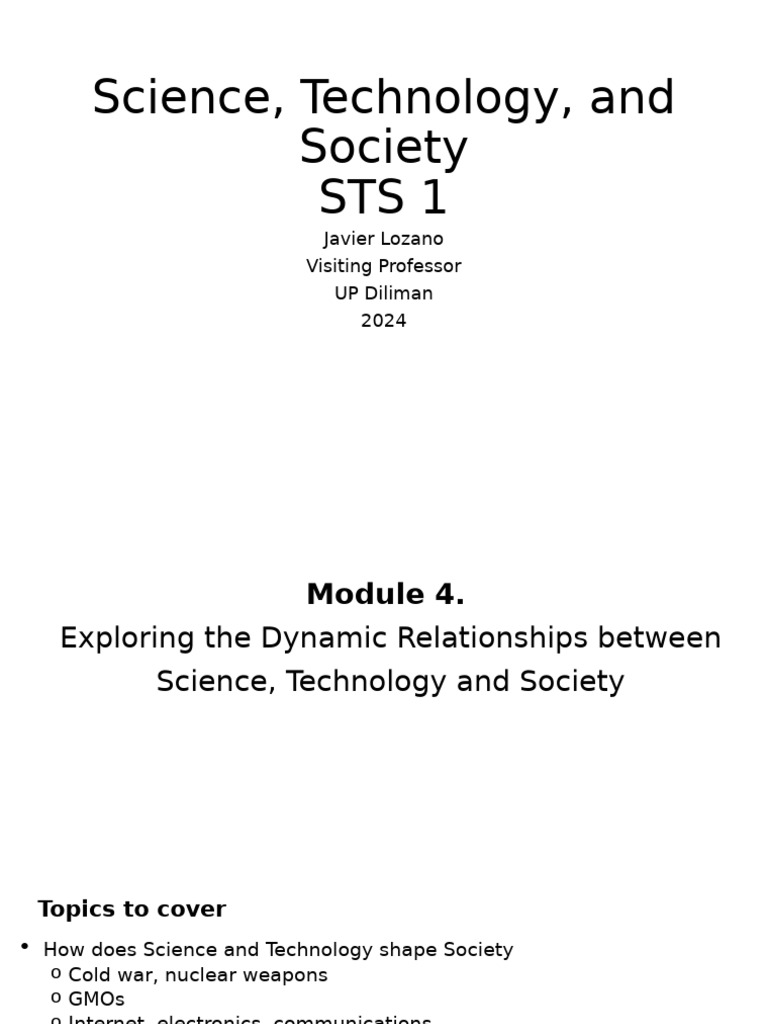 STS1 Module 4 Part 2 - Student | PDF | Science