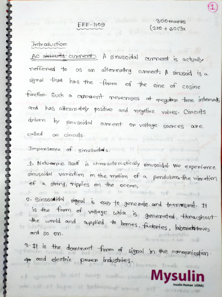 EEE Ali Vai Note | PDF