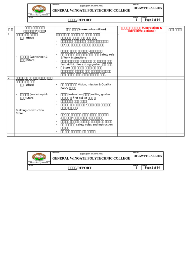 ISO Report | PDF