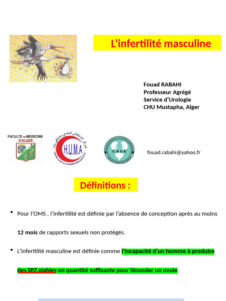 1 Infertilité Masculine | PDF | Infertilité | Sperme