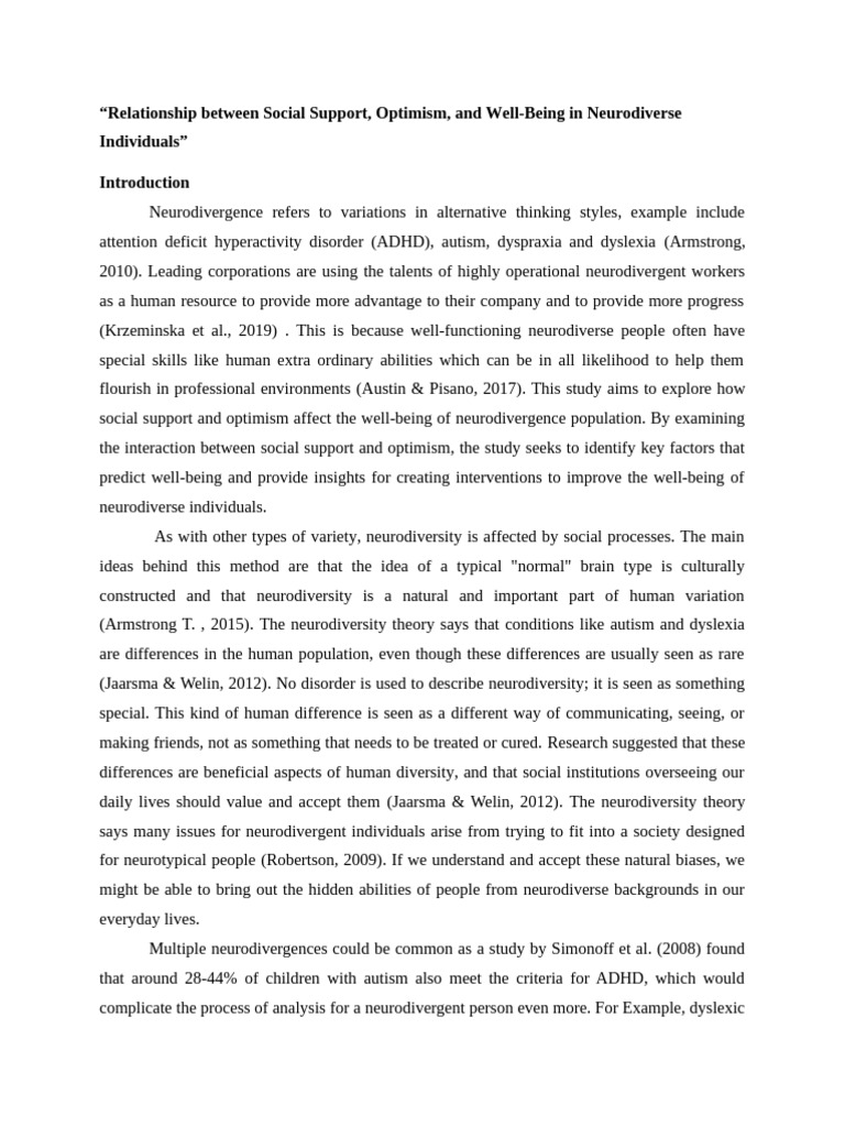 Fix People With Neurodevelopmental Disorders | PDF | Autism | Social Support