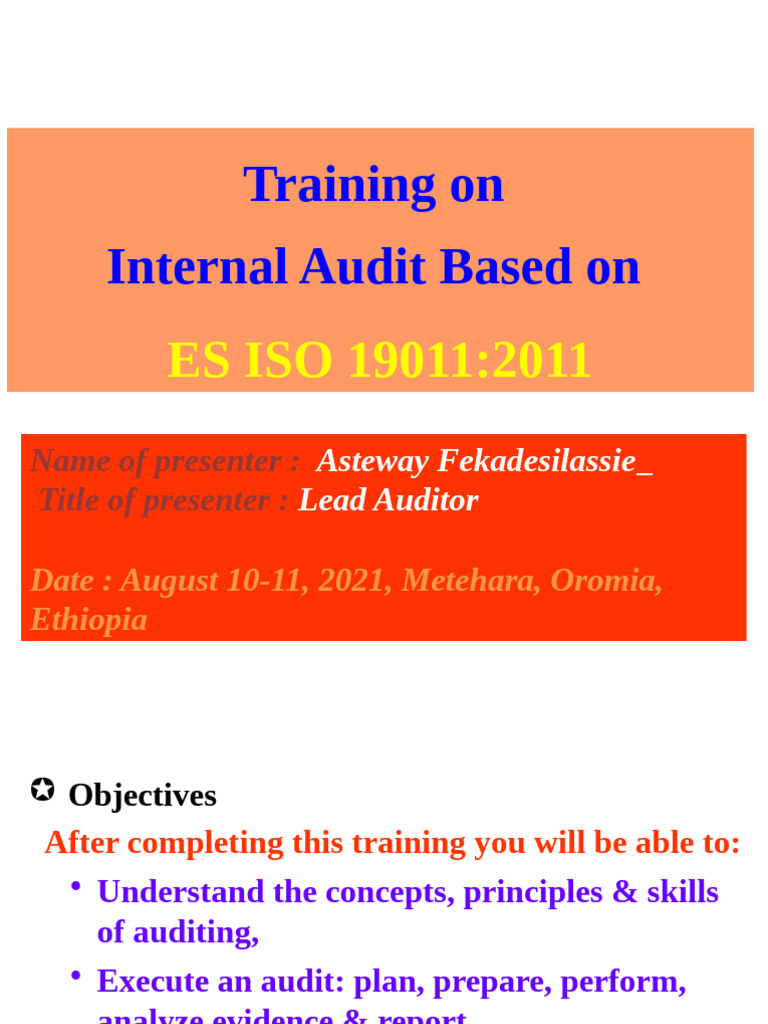 IQA ISO 19011 - 2011 Dafa (2) Final | PDF | Audit | Auditor's Report