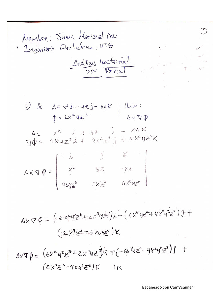 2doP A.VECTORIAL Juan Mariscal Aro | PDF