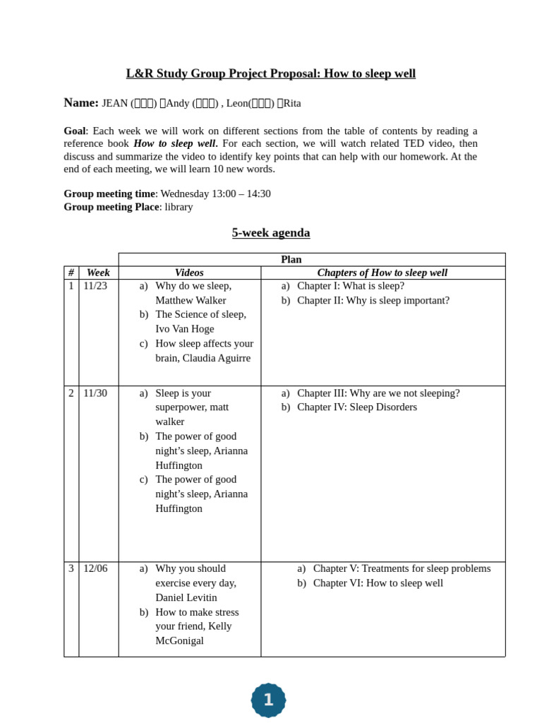 Group Project Proposal Final Vers. | PDF | Behavioural Sciences | Psychology