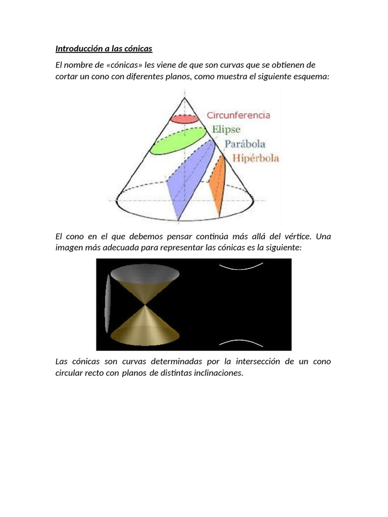 Introducción A Las Cónicas | PDF | Geometría analítica | Geometría algebraica