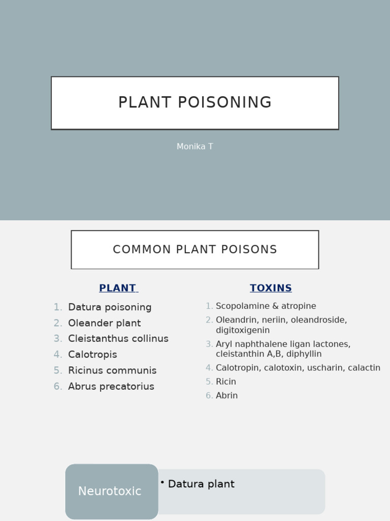 Plant Poisoning | PDF