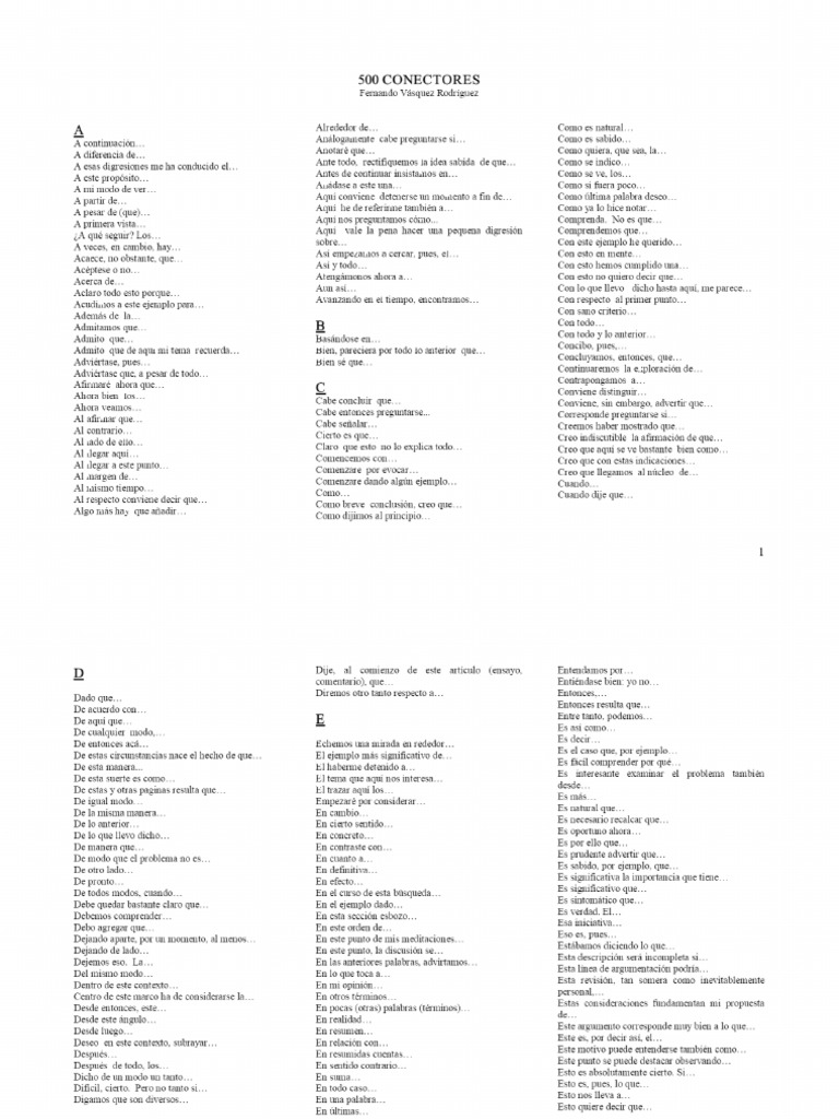 Elementos Conectores - 1 | PDF