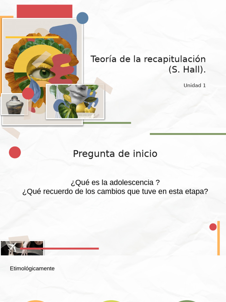 Teoría de la Recapitulación de Hall | PDF | Las emociones | Adolescencia