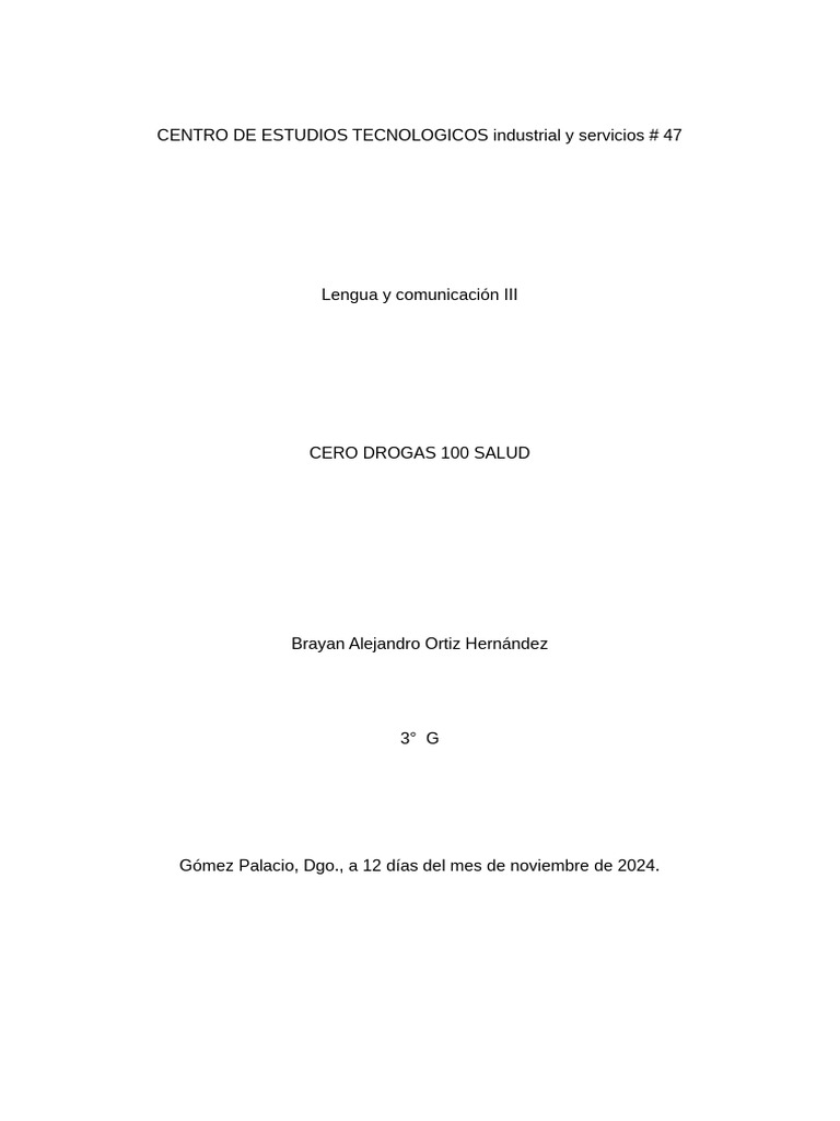 ENSAYO LyC lll | PDF | Drogas | La dependencia de sustancias