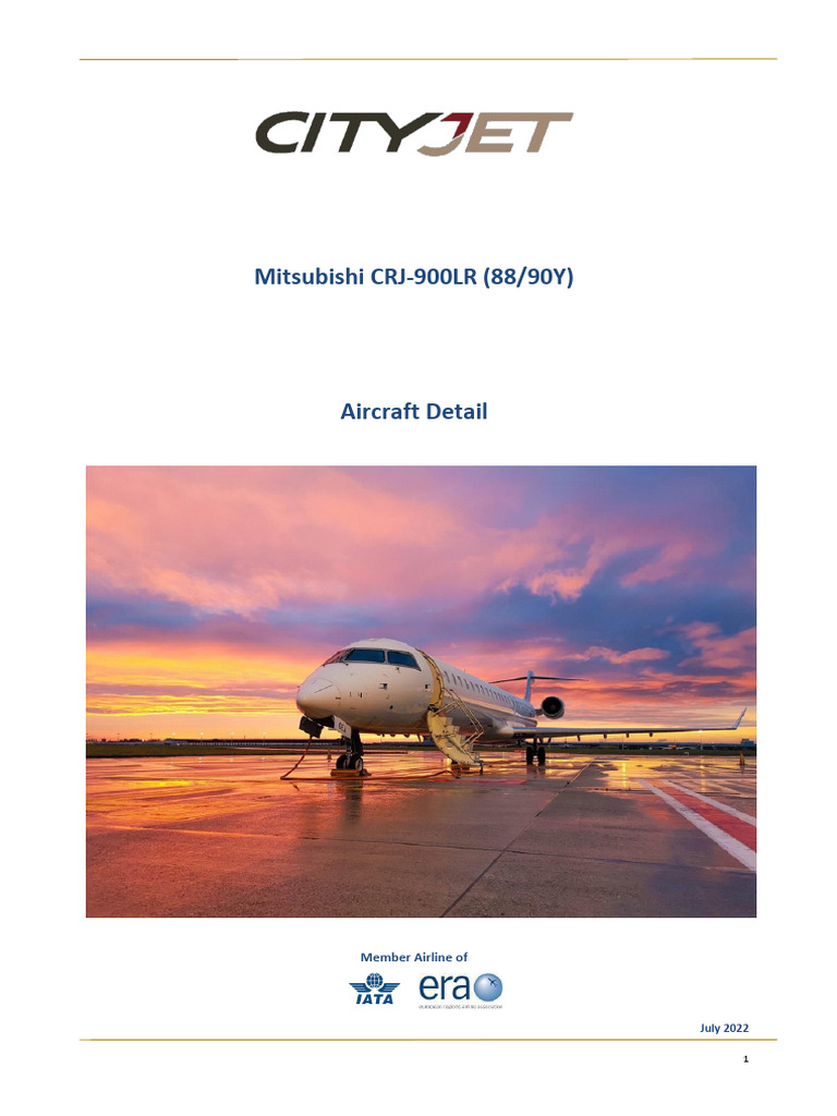 CityJet CRJ900 Aircraft Overview | PDF | Aviation | Aircraft