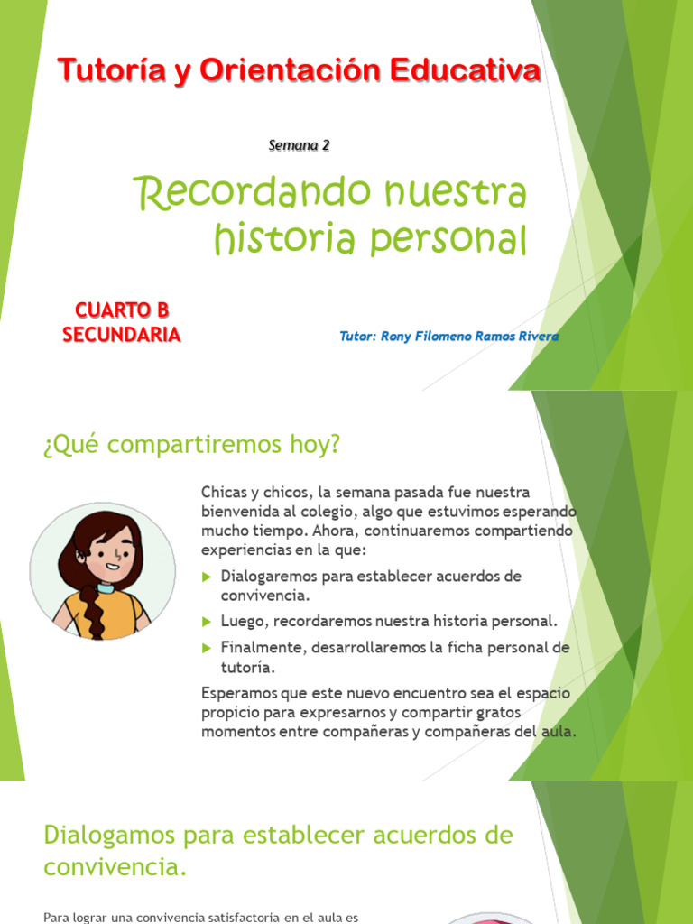 TUT4_SEMANA 2_NUESTRA HISTORIA | PDF