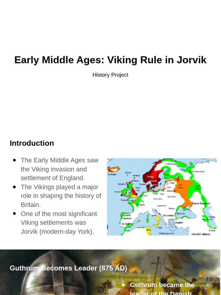 Early Middle Ages - Viking Rule in Jorvik | PDF | Danelaw | Vikings