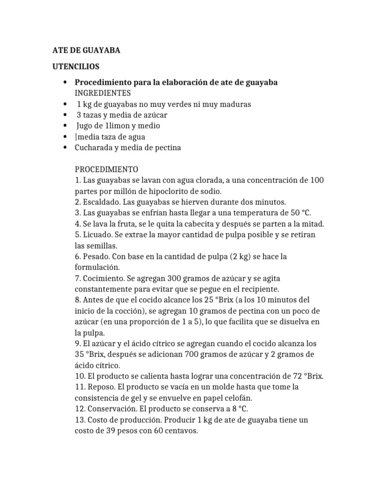 Ate de Guayaba | PDF