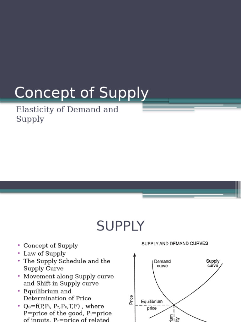 Supply and Demand Concepts Explained | PDF | Elasticity (Economics ...
