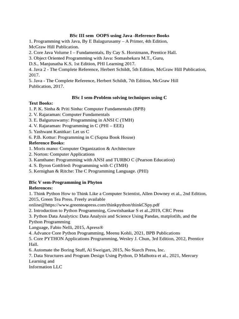 Refer Books | PDF