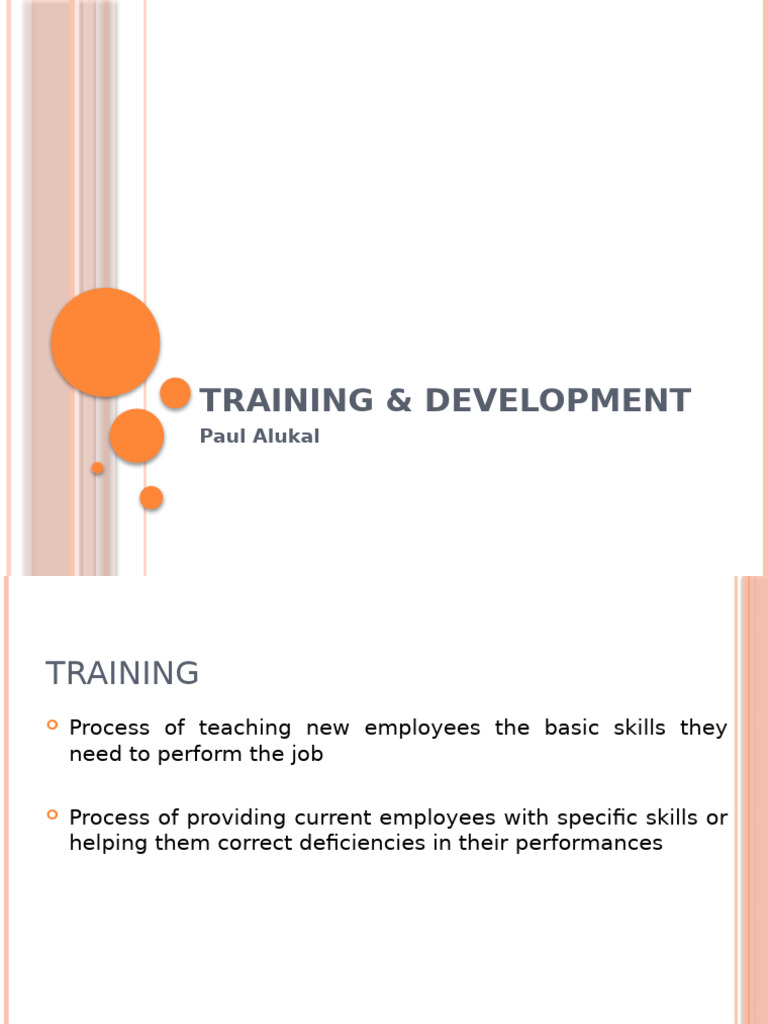 Topic 5 - Training & Development | PDF | Mentorship | Apprenticeship