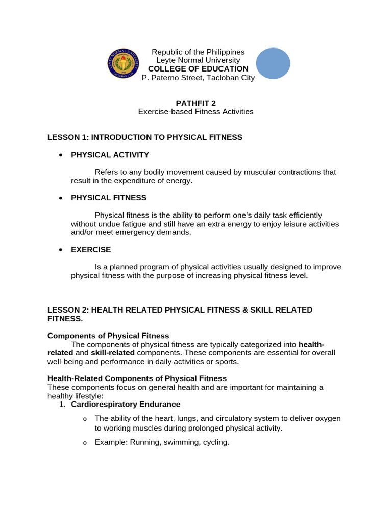 PATHFIT-2 2 | PDF | Physical Fitness | Strength Training