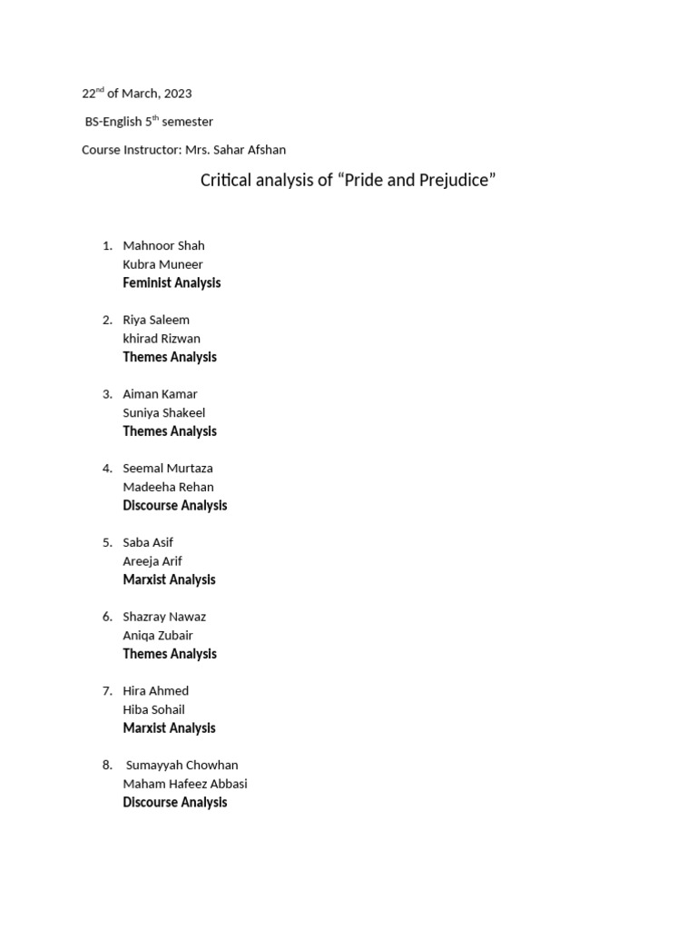 Shazray Arif's Analysis of Themes | PDF