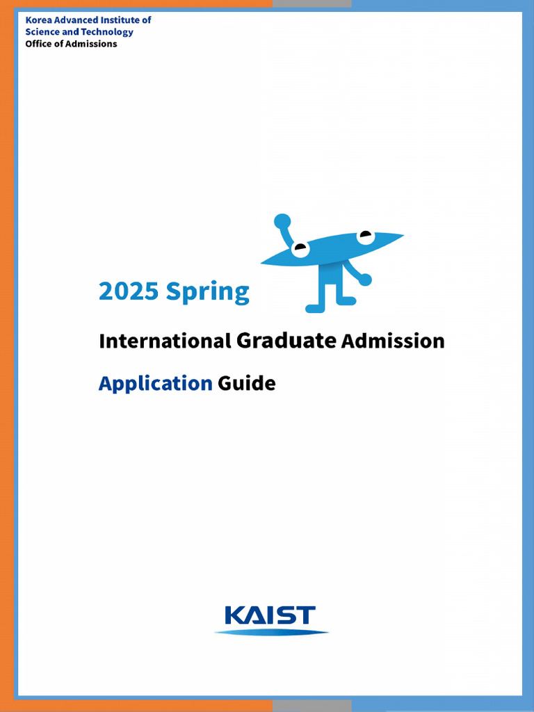 (Updated) - KAIST International Graduate Application For The 2025 Spring | PDF | Academic Degree ...