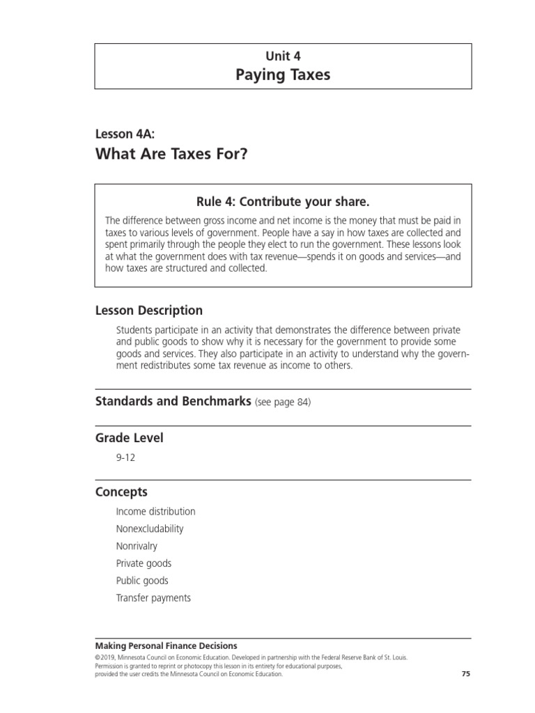 Personal Finance Decisions Lesson 7 | PDF | Taxes | Income