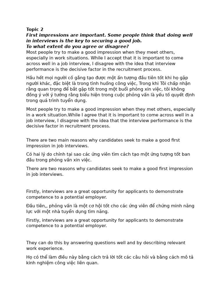 Practice Writing Task 2 From Sample Essay | PDF