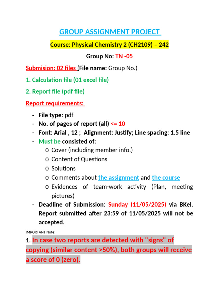 242-Assignment-Group TN01-05 | PDF | Adsorption | Reaction Rate