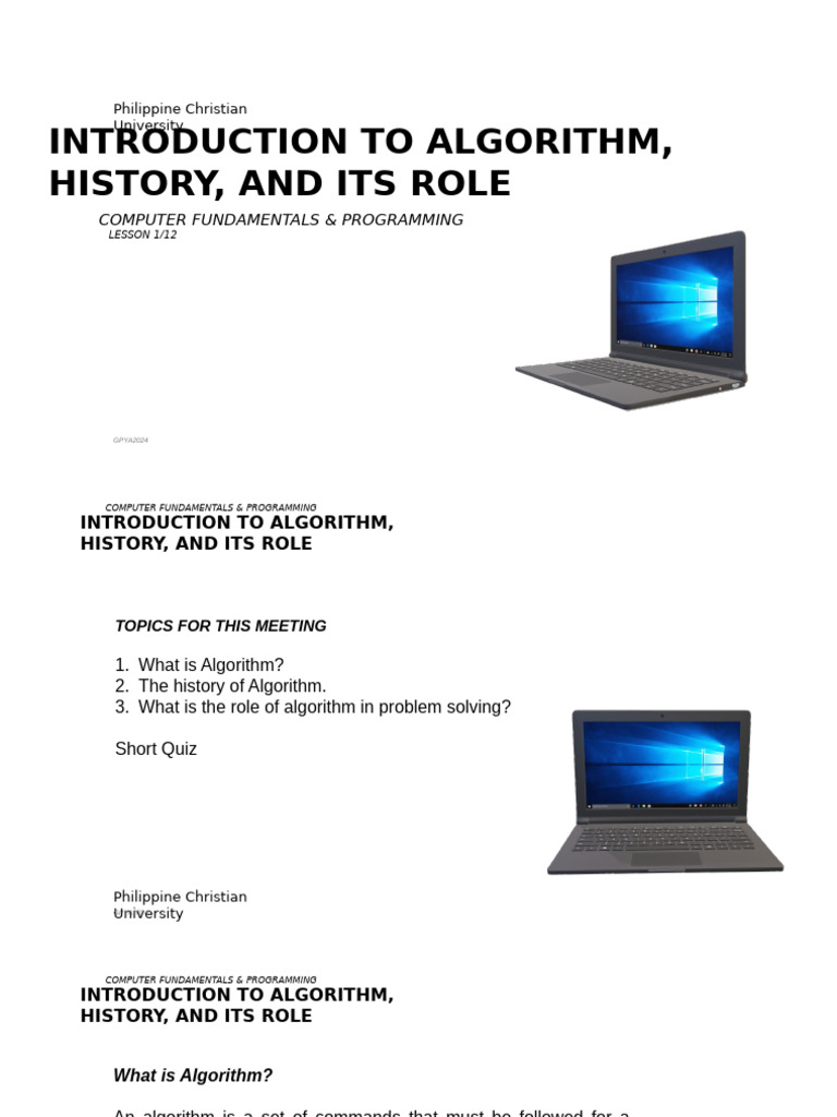 Lesson 1 | PDF | Algorithms | Computer Programming