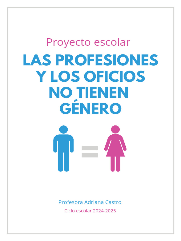 Las Professions No Tienen Genero | PDF