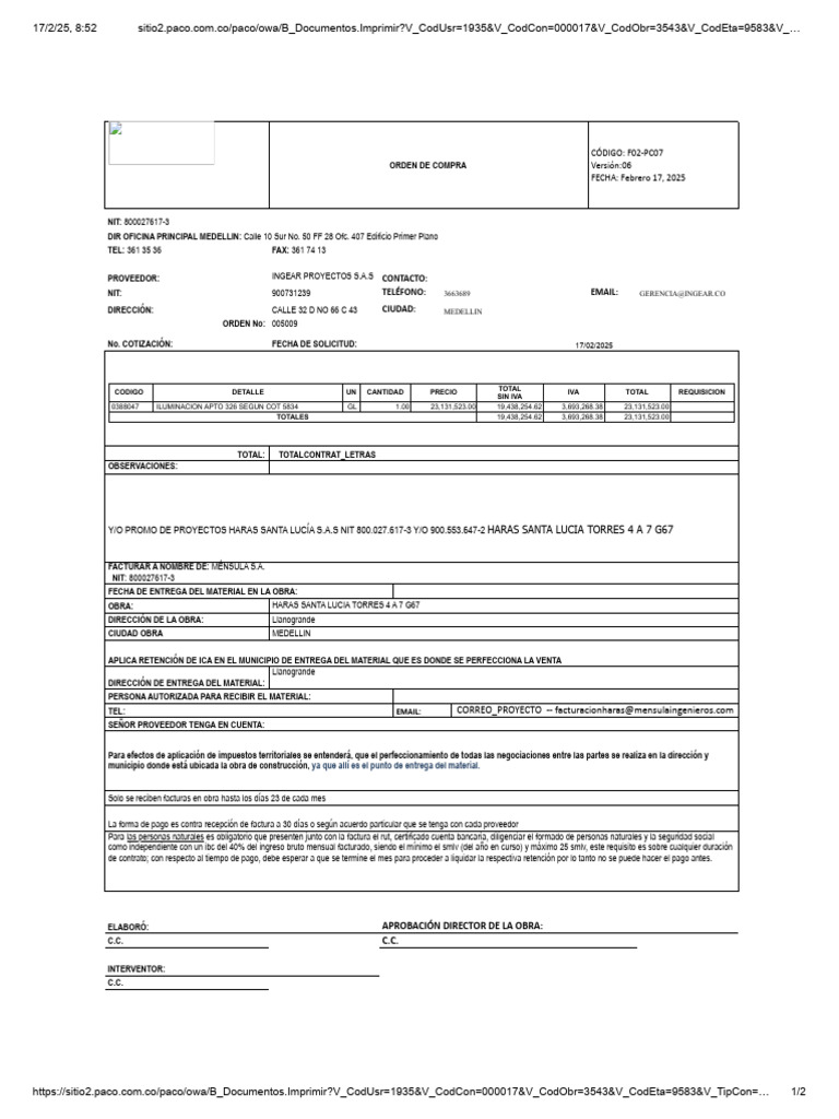 INGEAR OC COT 5834 | PDF