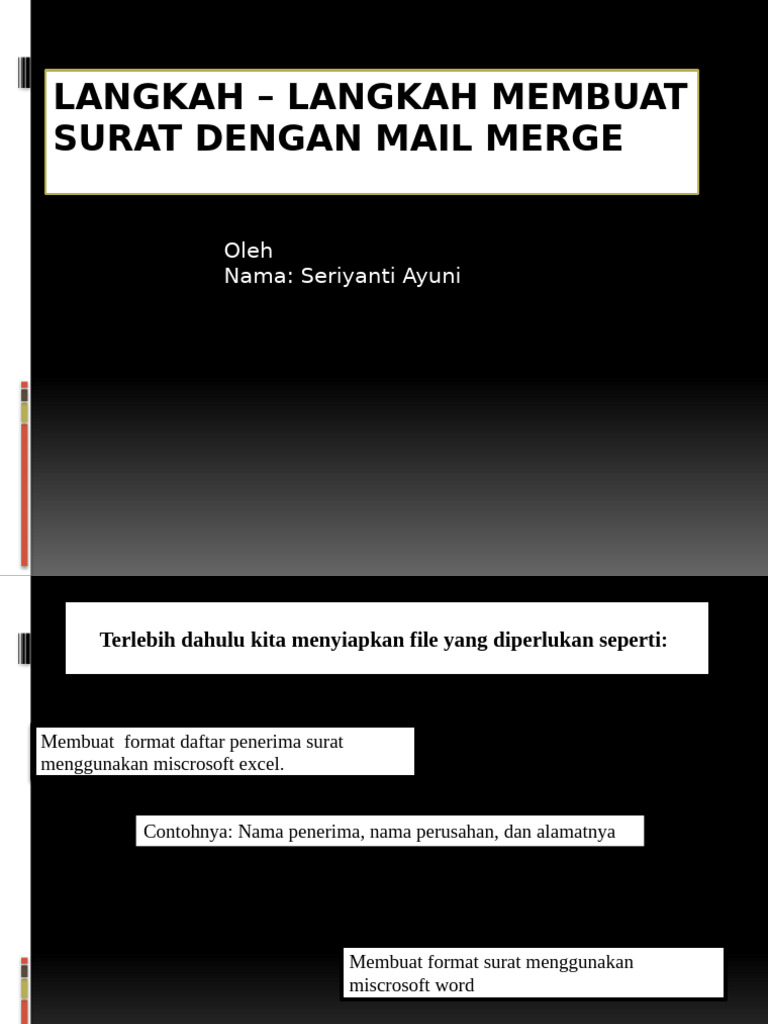 Langkah – Langkah Pembuatan Mail merge - Seriyanti Ayuni | PDF